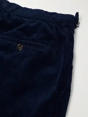 Brunello Cucinelli Straight-leg Cotton-corduroy Trousers - Blue