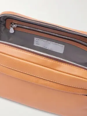 Brunello Cucinelli Textured-leather Wash Bag - Brown