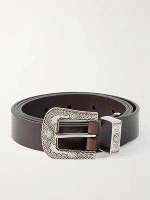 Brunello Cucinelli 2.5cm Embellished Leather Belt - Brown