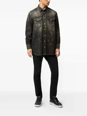 Philipp Plein Oversized Denim Shirt