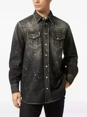 Philipp Plein Oversized Denim Shirt