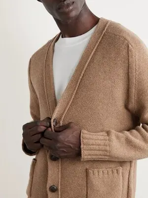 Bottega Veneta Wool Cardigan With Leather Buttons