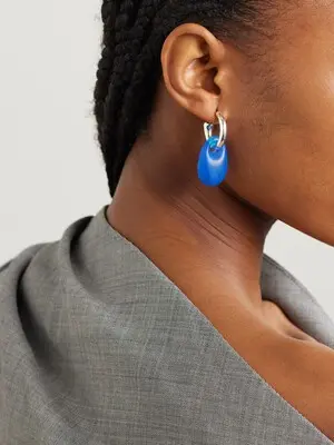 Dinosaur Designs Small River Rock Hoop Earrings