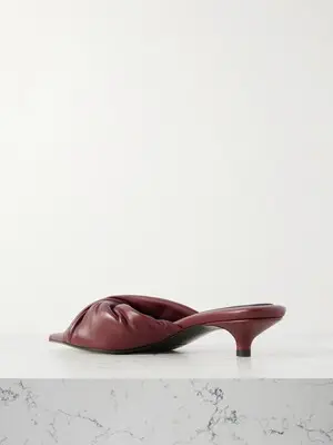 Carven Knotted Leather Mules