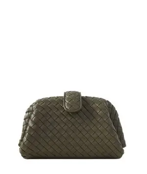 Bottega Veneta Lauren 1980 Small Intrecciato Leather Clutch - Green