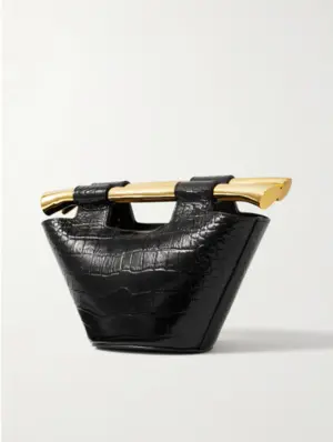 AMANU Madagascar Mini Croc-effect Leather Tote