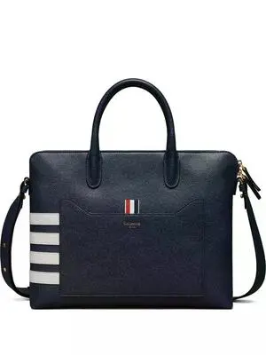 Thom Browne Leather Tote Bag - Blue