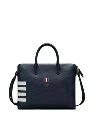 Thom Browne Leather Tote Bag - Blue