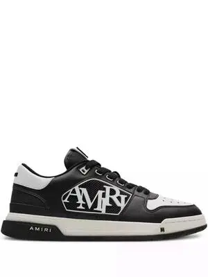 Amiri Logo-embellished Low-top Sneakers - Black