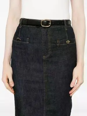 SELF-PORTRAIT Denim Pencil Skirt