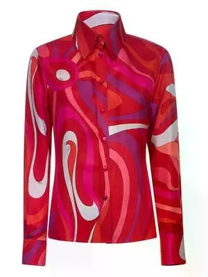 Emilio Pucci Marmo-print Shirt - Red