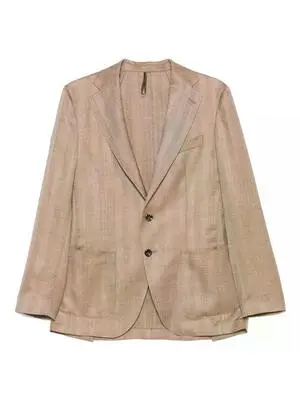 DELL'OGLIO Wool-blend Blazer - Brown
