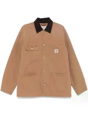 Carhartt Work In Progress Chore Jacket With Corduroy Collar - Brown