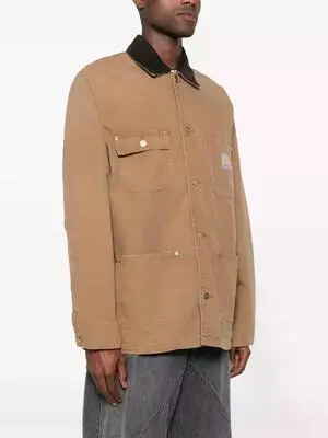 Carhartt Work In Progress Chore Jacket With Corduroy Collar - Brown