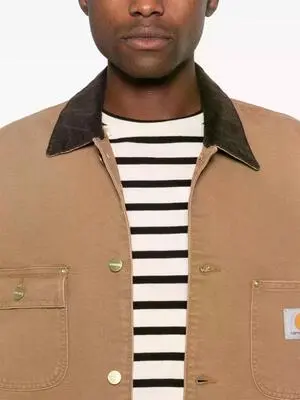 Carhartt Work In Progress Chore Jacket With Corduroy Collar - Brown