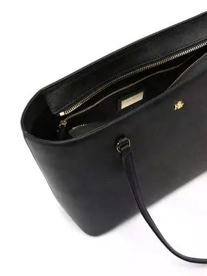 Ralph Lauren Medium Karly Leather Tote Bag - Black