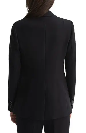 REISS Gabi Peak Lapel Blazer - Navy