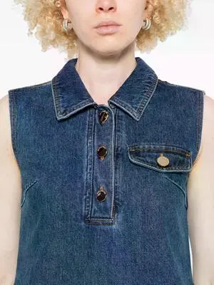 SELF-PORTRAIT Denim Mini Dress
