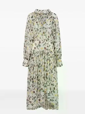 Marni Floral-print Ruffled Dress