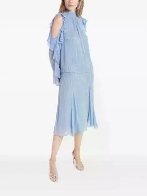 TEMPERLEY LONDON Beaded Pleated Midi Skirt
