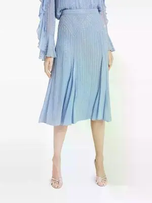 TEMPERLEY LONDON Beaded Pleated Midi Skirt