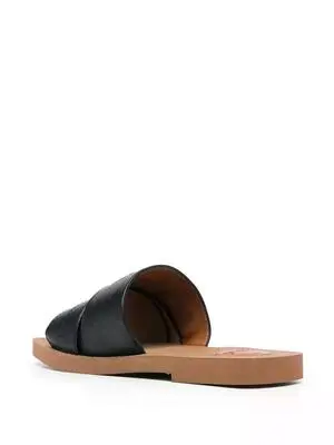 Chloé Logo-embroidered Leather Sandals