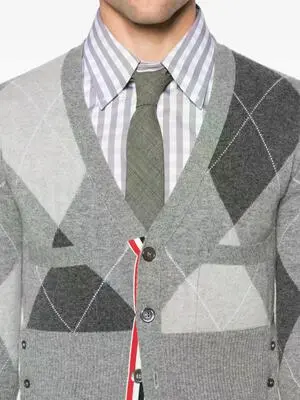 Thom Browne Argyle-pattern Cashmere Cardigan