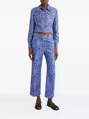 Etro Paisley-jacquard Denim Trucker Jacket