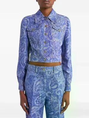 Etro Paisley-jacquard Denim Trucker Jacket