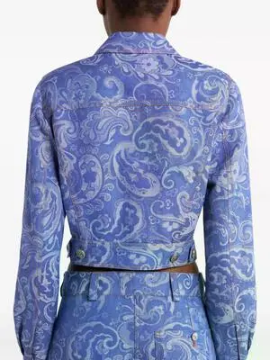 Etro Paisley-jacquard Denim Trucker Jacket