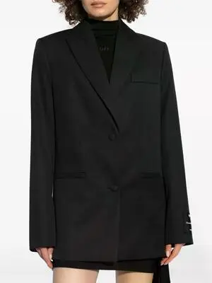 Off-White Wool Blazer - Black