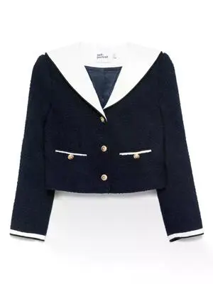 SELF-PORTRAIT Bouclé Cropped Jacket