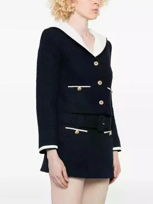 SELF-PORTRAIT Bouclé Cropped Jacket