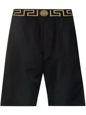 Versace Greca Border Swim Shorts - Black