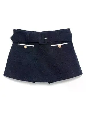 SELF-PORTRAIT Tweed Skorts - Blue