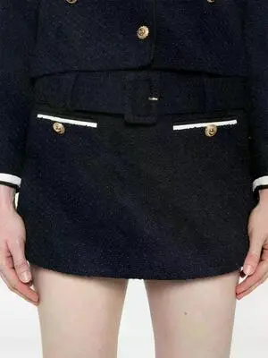 SELF-PORTRAIT Tweed Skorts - Blue