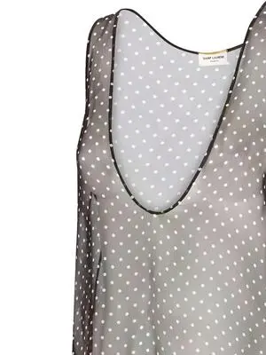 Saint Laurent Polka Dot-print Silk Top