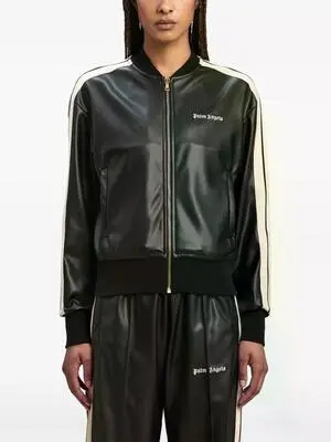 Palm Angels Logo-embroidered Bomber Jacket - Black