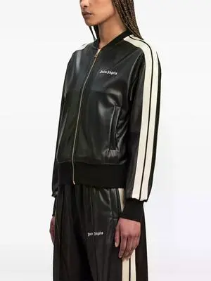 Palm Angels Logo-embroidered Bomber Jacket - Black