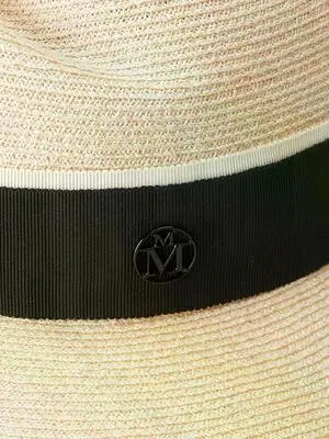 MAISON MICHEL Virginie Straw Fedora Hat - Neutrals
