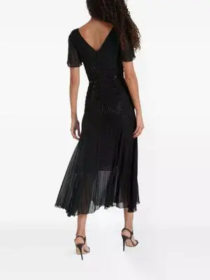 TEMPERLEY LONDON Beaded V-neck Midi Dress