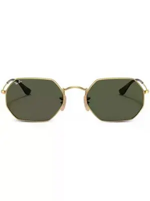 Ray-ban Geometric Frame Sunglasses - Gold
