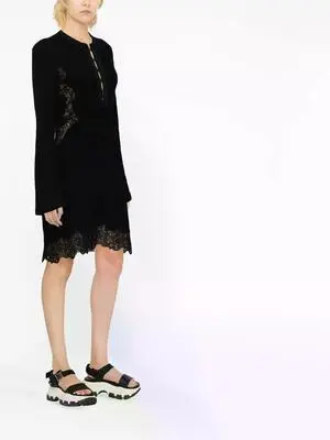 Chloé Lace-panel Knitted Mini Dress