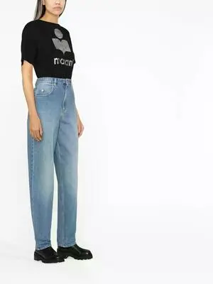 MARANT ETOILE Zewel Logo-print T-shirt - Black