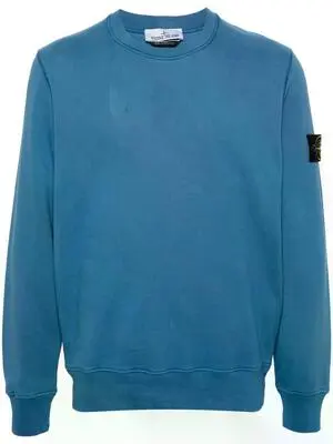 Stone Island Cotton Sweatshirt With Compass Badge