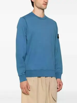 Stone Island Cotton Sweatshirt With Compass Badge