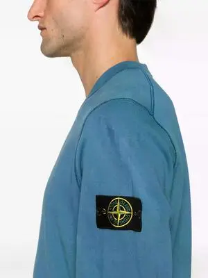 Stone Island Cotton Sweatshirt With Compass Badge