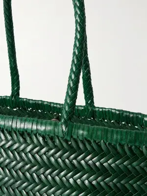 Dragon Diffusion Bamboo Triple Jump Big Woven Leather Tote