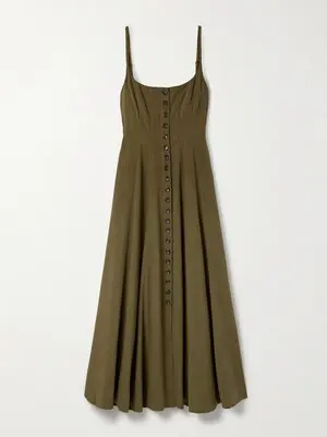 LA LIGNE Alba Woven Midi Dress
