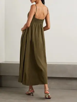 LA LIGNE Alba Woven Midi Dress